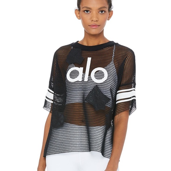 ALO Yoga | Tops | Alo Yoga Short Sleeve Mesh Jersey Top | Poshmark